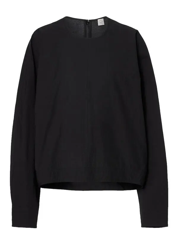 TOTEME Cotton-blend Top - Black