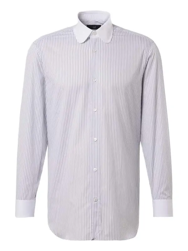 Dunhill Striped Cotton Twill Shirt - Grey