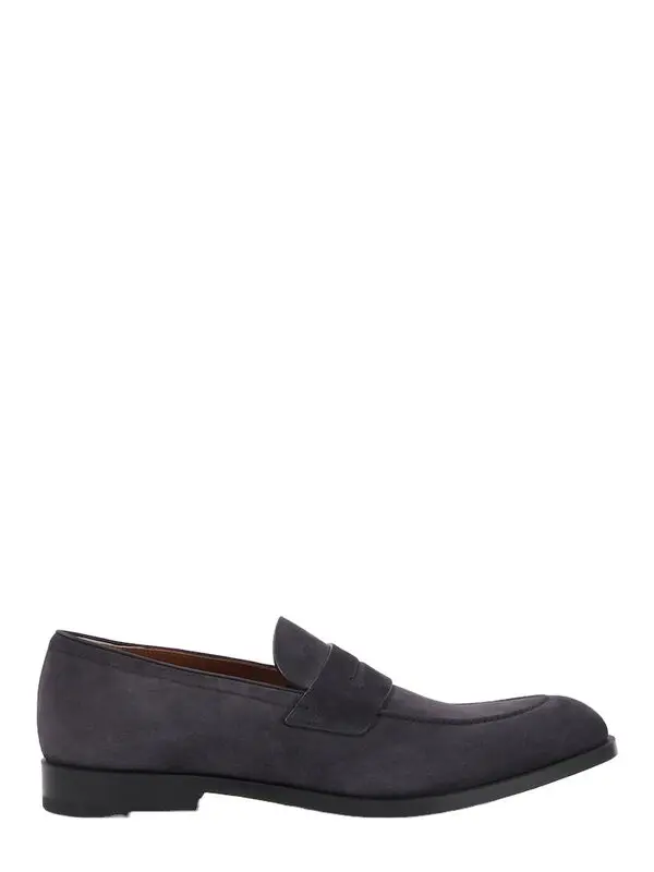 Zegna Suede Penny Loafers - Blue