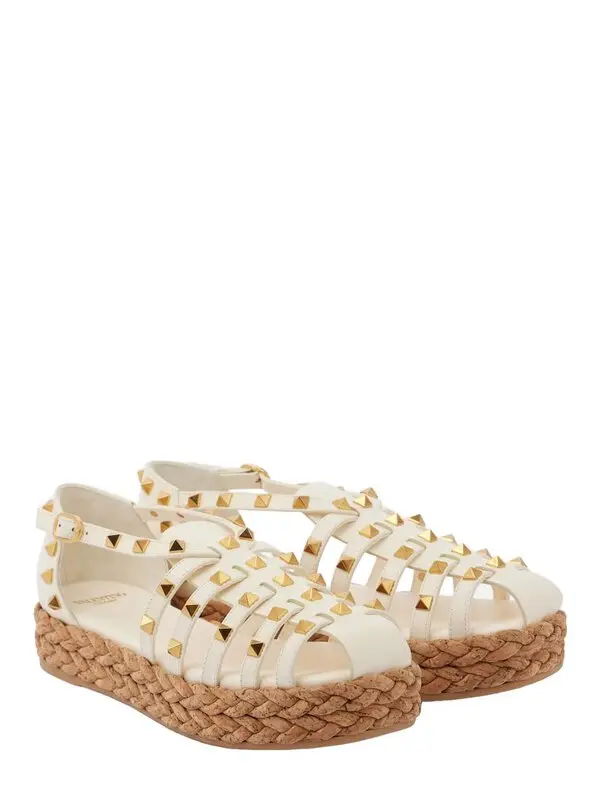 Valentino Garavani Rockstud Fisherman Sandals - White