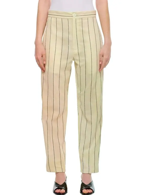 SETCHU Striped Trousers - Neutrals