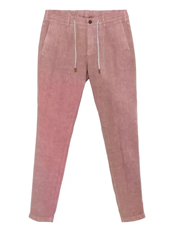 Eleventy Linen Trousers - Red