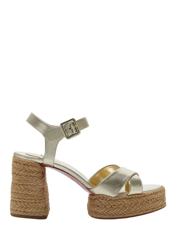 CHRISTIAN LOUBOUTIN Calakala 85mm Platform Sandals - Gold
