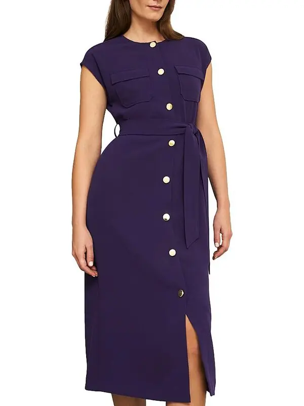 HOBBS LONDON Tania Midi Dress - Grape Purple