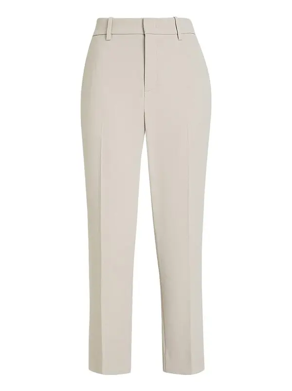 Vince Cropped Slim-leg Crepe Trousers - Beige