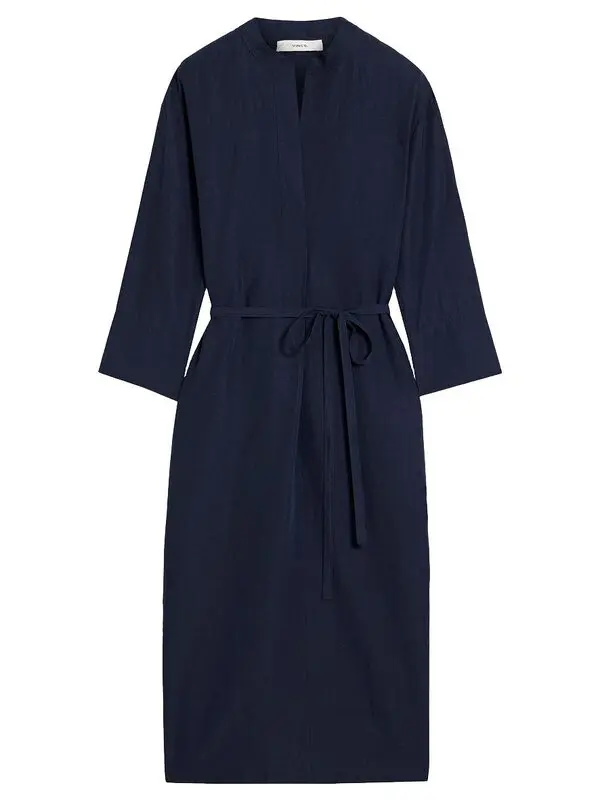Vince Woven Midi Dress - Navy