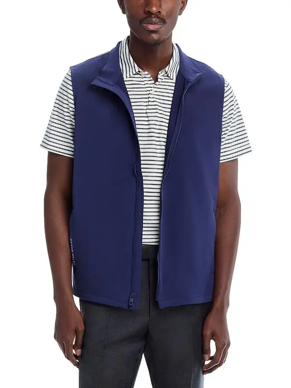 Peter Millar Sleeveless Zip-up Vest - Navy