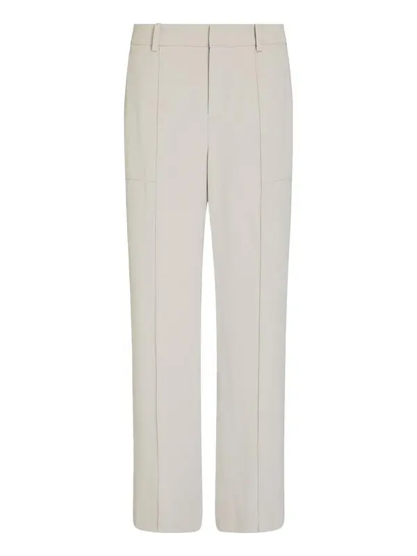 Vince Crepe Straight-leg Pants - Beige