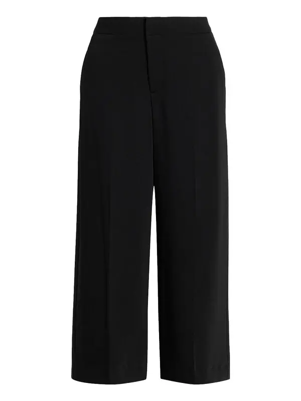 Vince Crepe Wide-leg Pants - Black