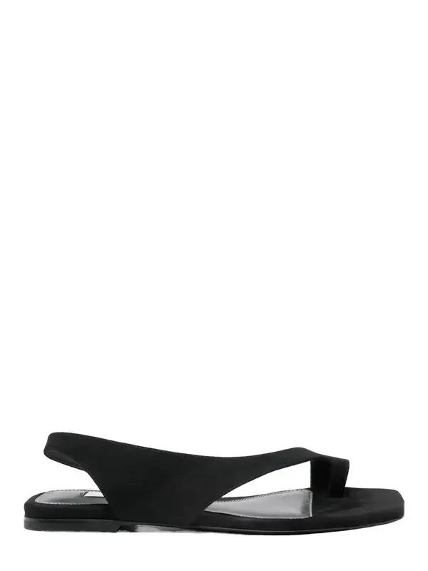 TOTEME Suede Slingback Sandals - Black