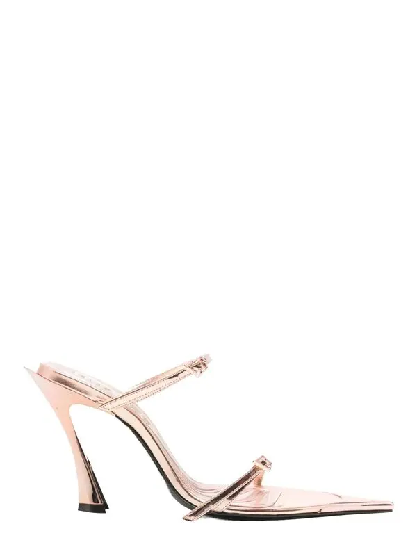 MUGLER 95mm Fang Sandals - Pink