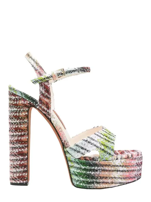 Missoni 145mm Sequinned Platform Sandals - Black