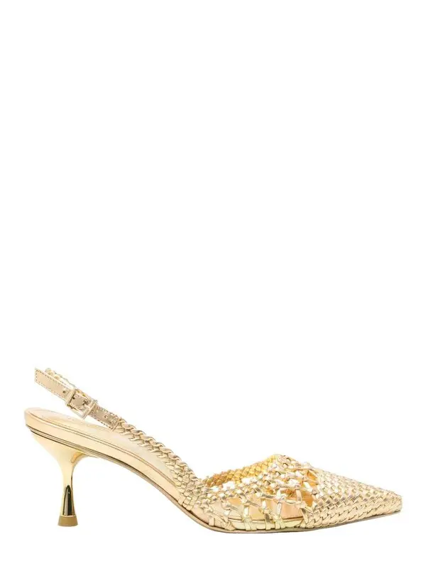 Simkhai 65mm Dylan Slingback Pumps - Gold