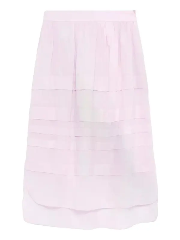 Peserico Cotton Midi Skirt - Purple