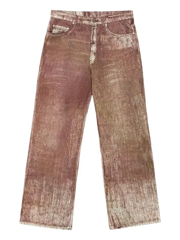 Camper Distressed Straight-leg Jeans - Red