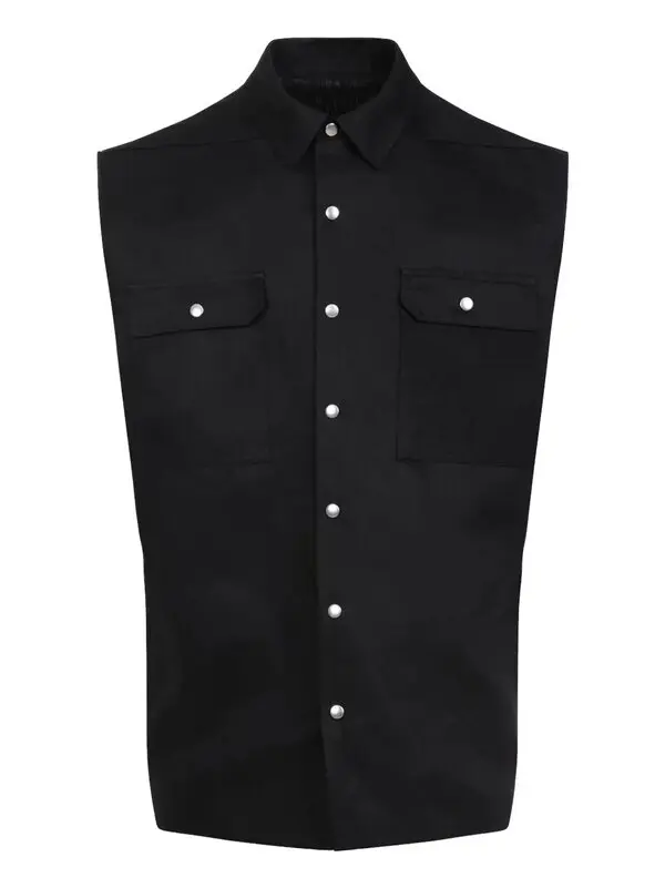 Rick Owens Jumbo Sleeveless Overshirt - Black