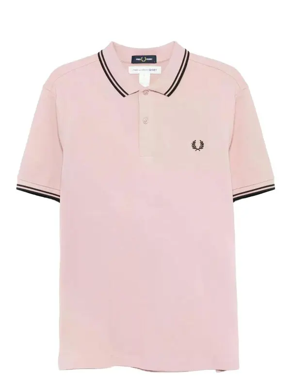 Comme Des Garçons X Fred Perry Logo-embroidered Polo Shirt - Pink