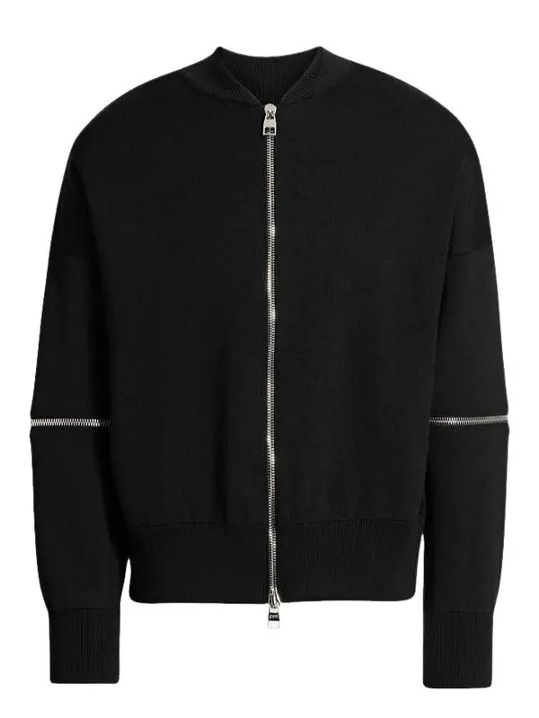 Alexander McQueen Wool Zip Jacket - Black