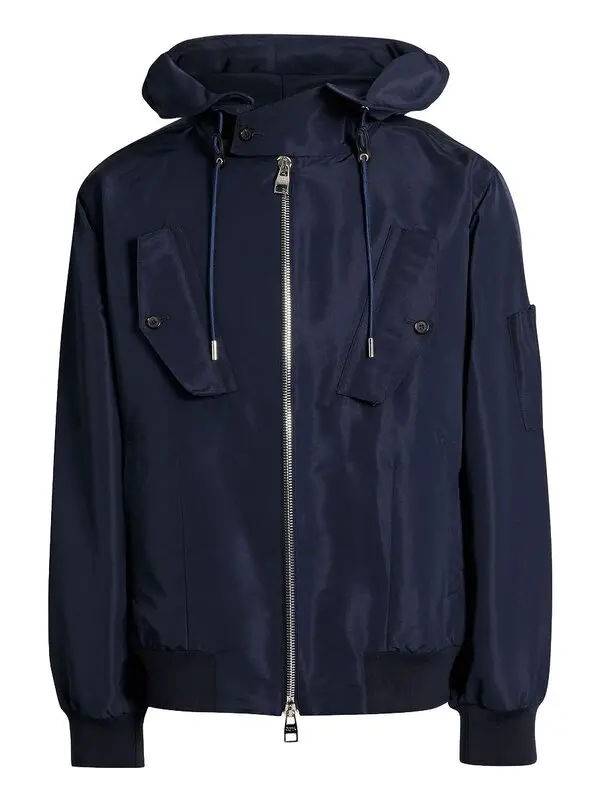 Alexander McQueen Shell Hooded Jacket - Navy
