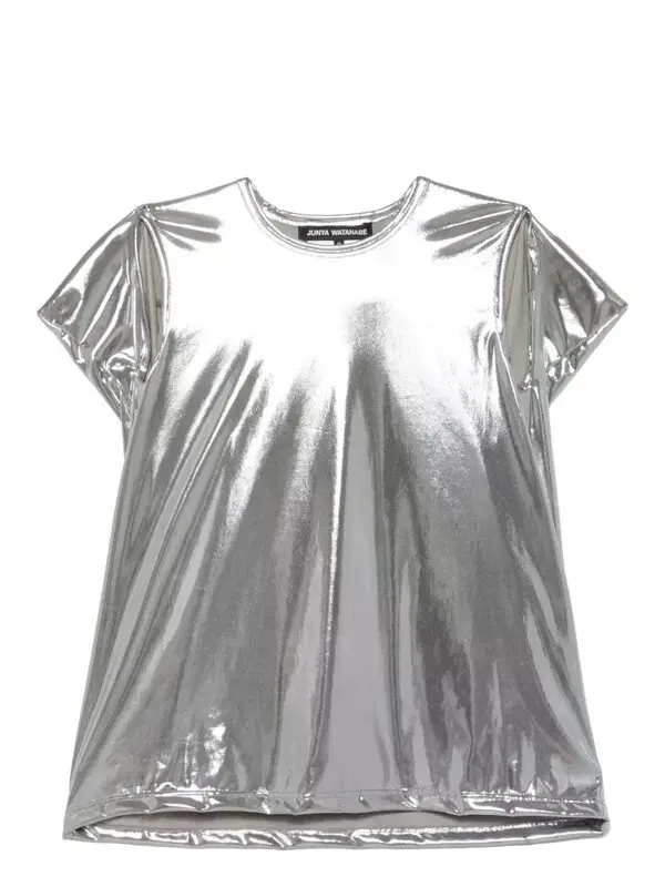 Junya Watanabe Metallic-finish T-shirt - Silver