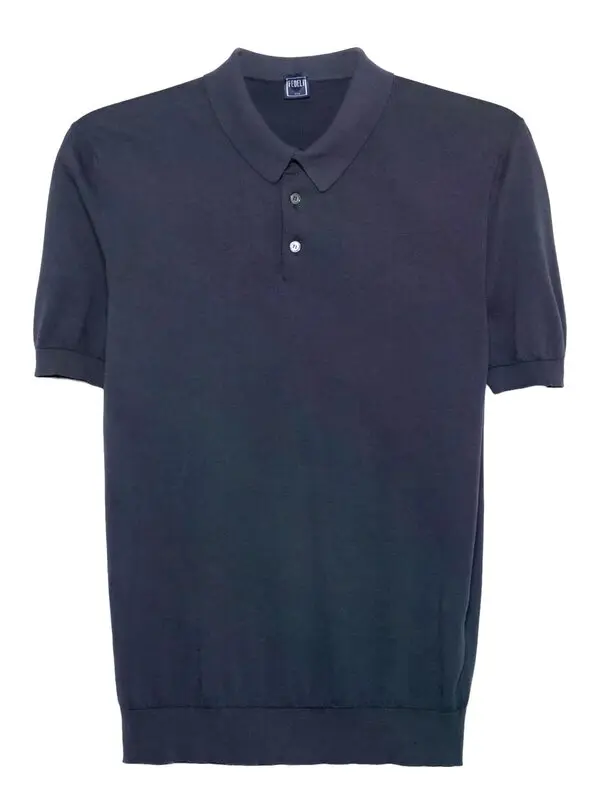 Fedeli Cotton Polo Shirt - Blue