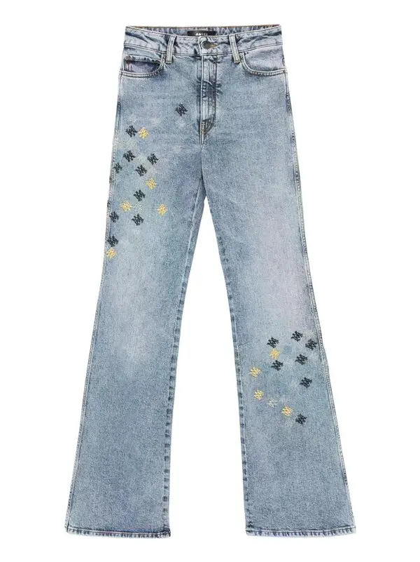 Amiri Ma Quad Embroidered Jeans - Blue
