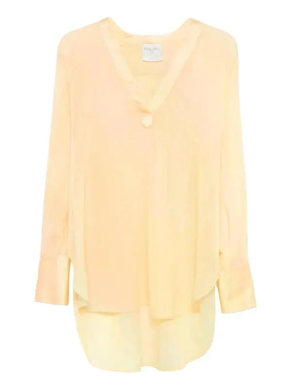 FORTE_FORTE Semi-sheer Tunic - Yellow
