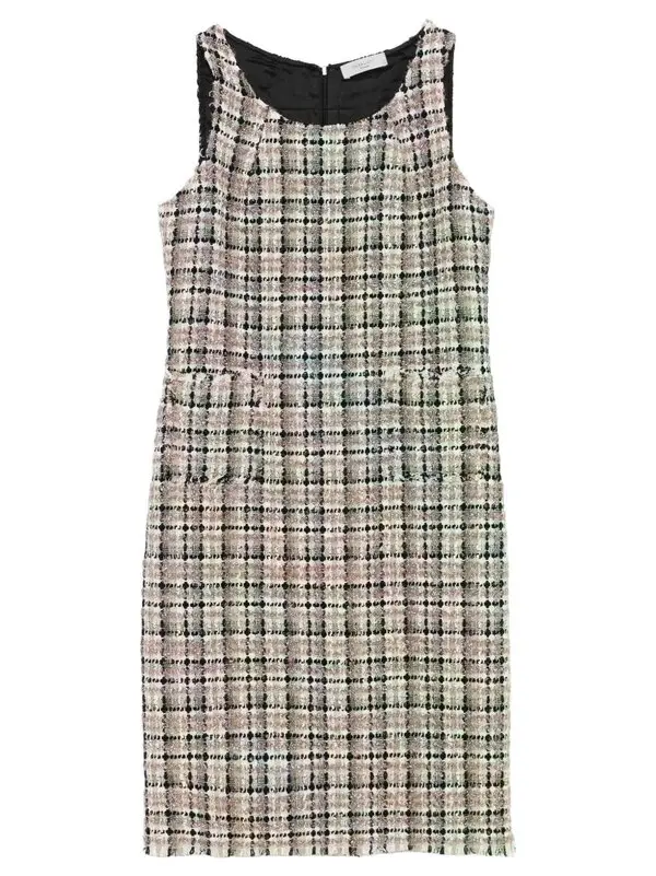CHARLOTT Tweed Midi Dress - Bianco Multi