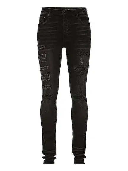 Amiri Logo Appliqué Denim Jeans - Black