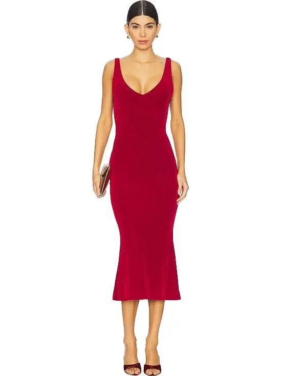 MIRROR PALAIS Slinky Jersey Dress - Red