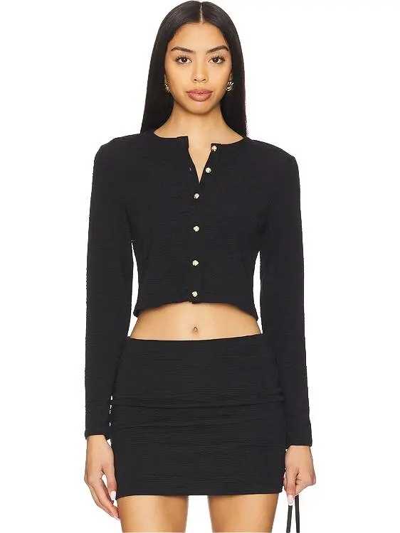 LA PORTE Lauren Swim Cardigan - Jet Black