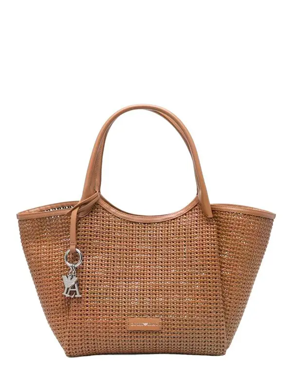 Emporio Armani Woven Tote Bag - Brown