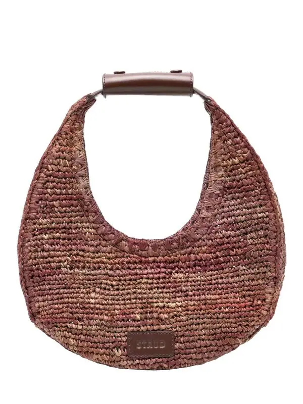 Staud Moon Raffia Tote - Brown