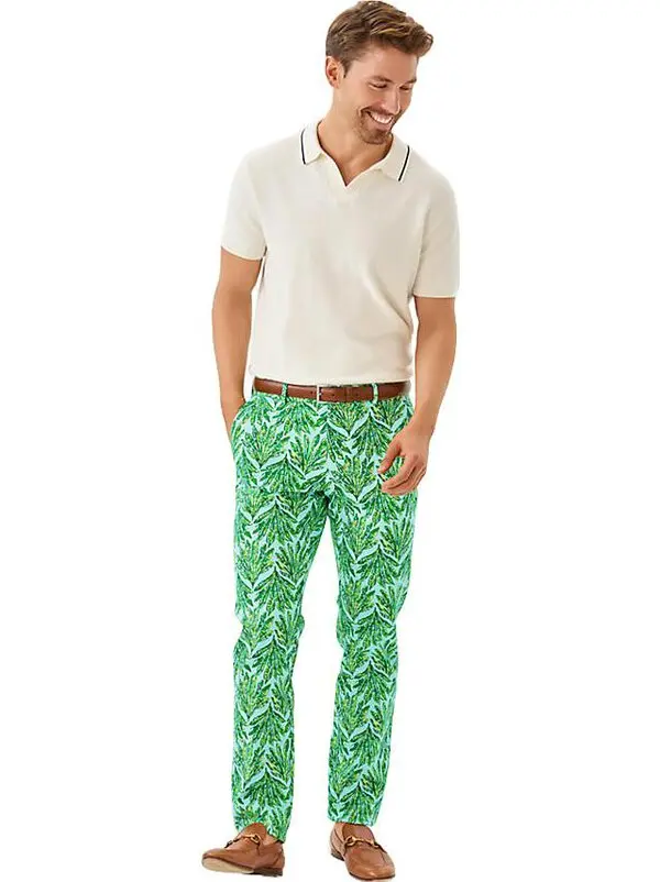 Lilly Pulitzer Mizner Stretch Pant - Kitts Green Shady Babe