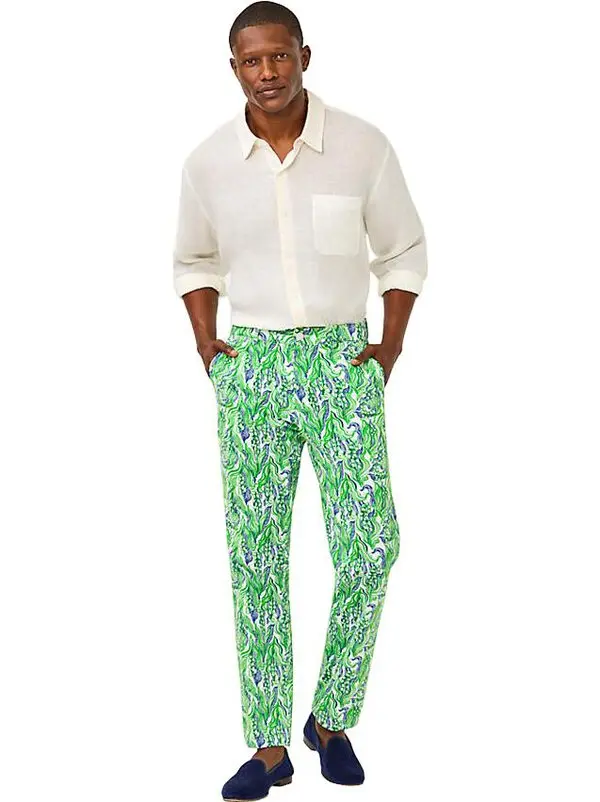 LILLY PULITZER Mizner Stretch Pant - Putting Green Lilly Of The Valley