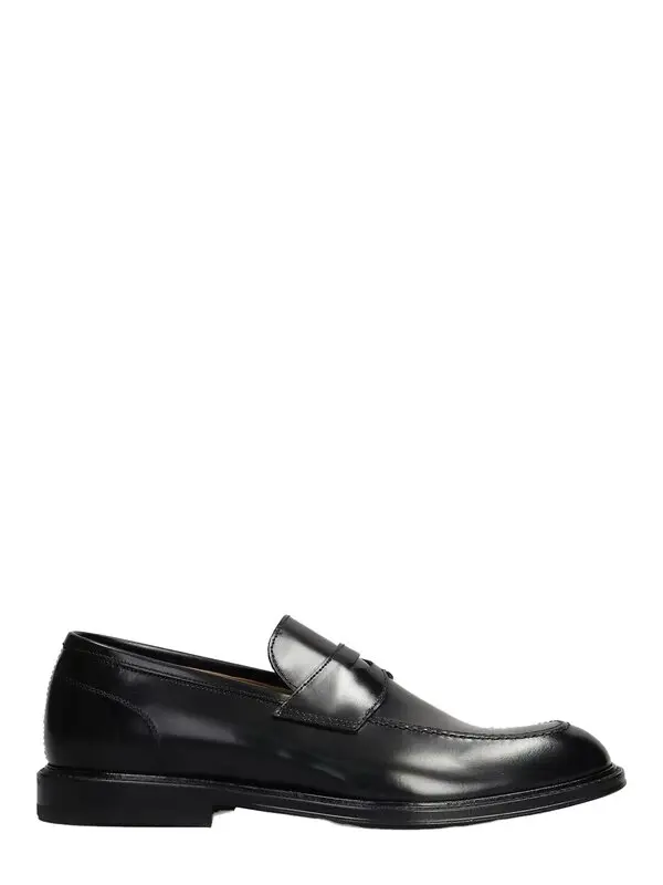 GREEN GEORGE Leather Loafers - Black