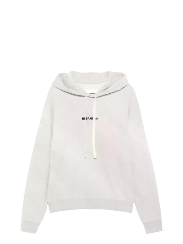 JIL SANDER Logo-print Hoodie - Grey