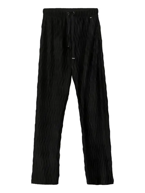 Herno Plissé Tapered Trousers - Black