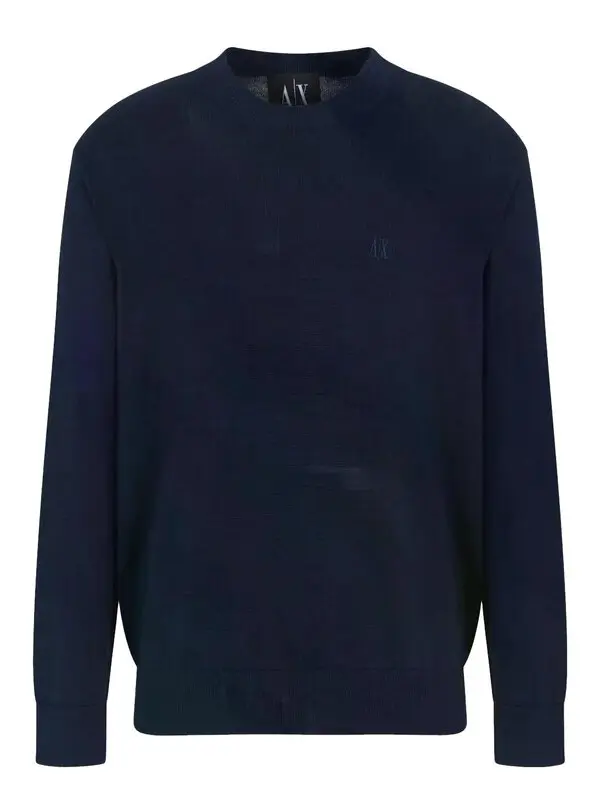 Armani Exchange Logo-embroidered Pullover - Blue