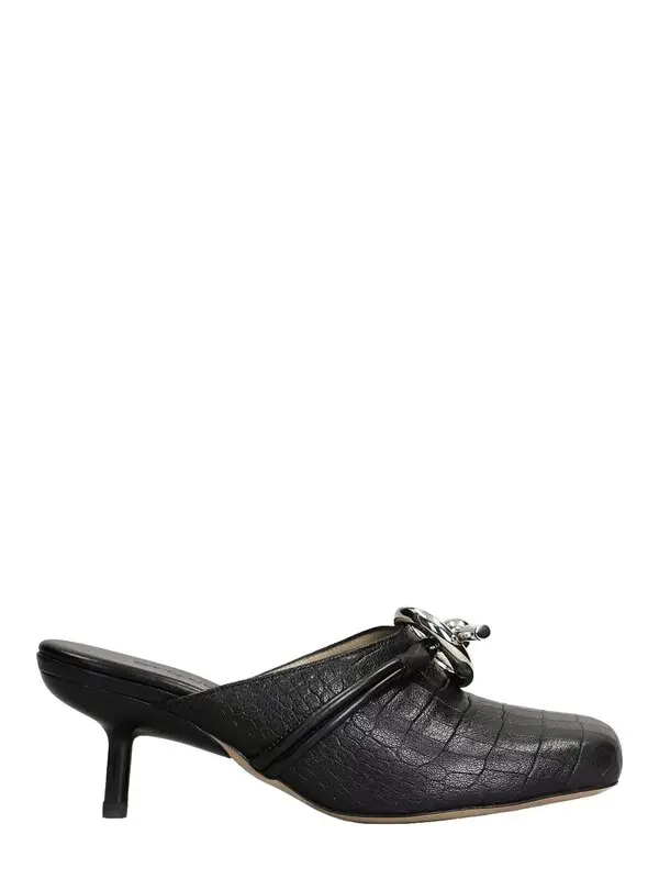 OTTANGE 75mm Leather Mules - Black
