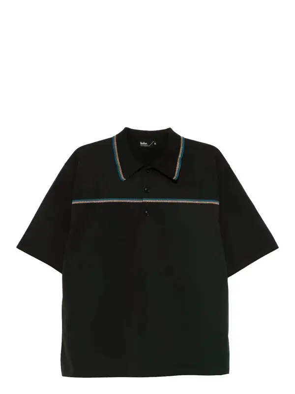 Kolor Striped Polo Shirt - Grey