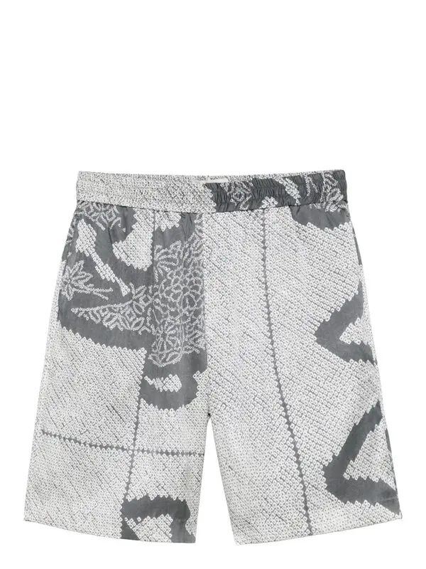 FENG CHEN WANG Graphic-print Shorts - Grey