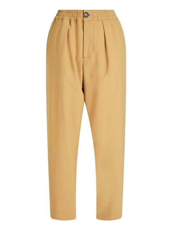 Marni Cropped Tapered Pants - Sand
