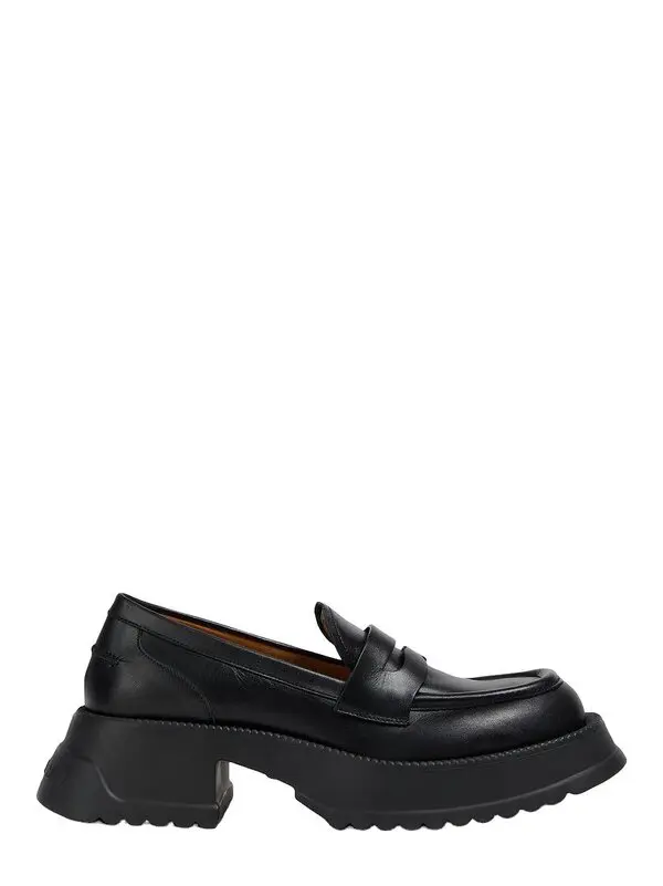 Marni Leather Platform Loafers - Black