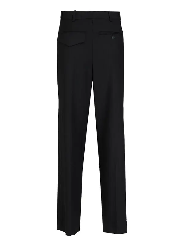 Victoria Beckham Twill Straight-leg Pants - Black