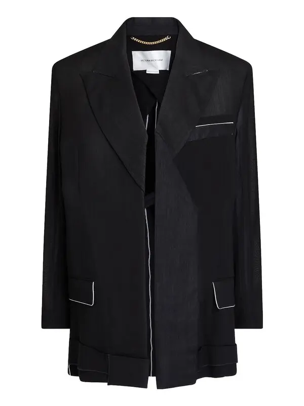 Victoria Beckham Crepe Blazer - Black