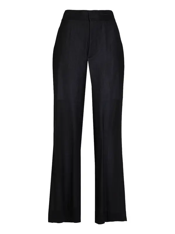 Victoria Beckham Crepe Straight-leg Pants - Black