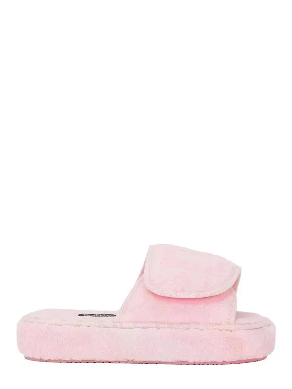 Dolce & Gabbana Logo-embroidered Slippers - Pink