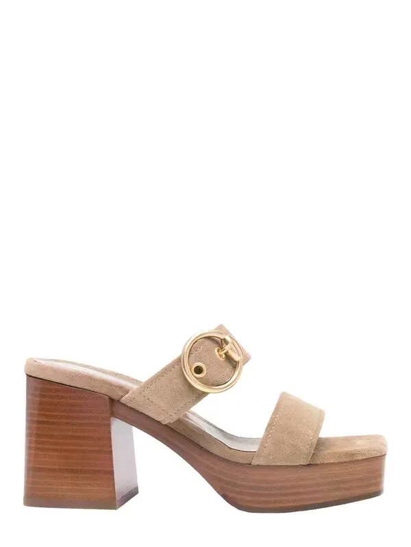 GIANVITO ROSSI 90mm Suede Sandals - Brown