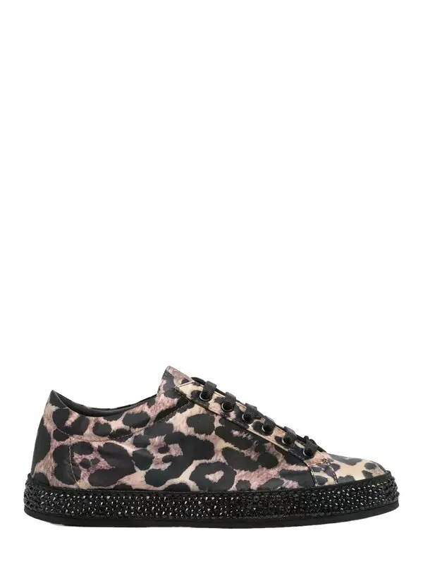 LE SILLA Leopard-print Sneakers - Black